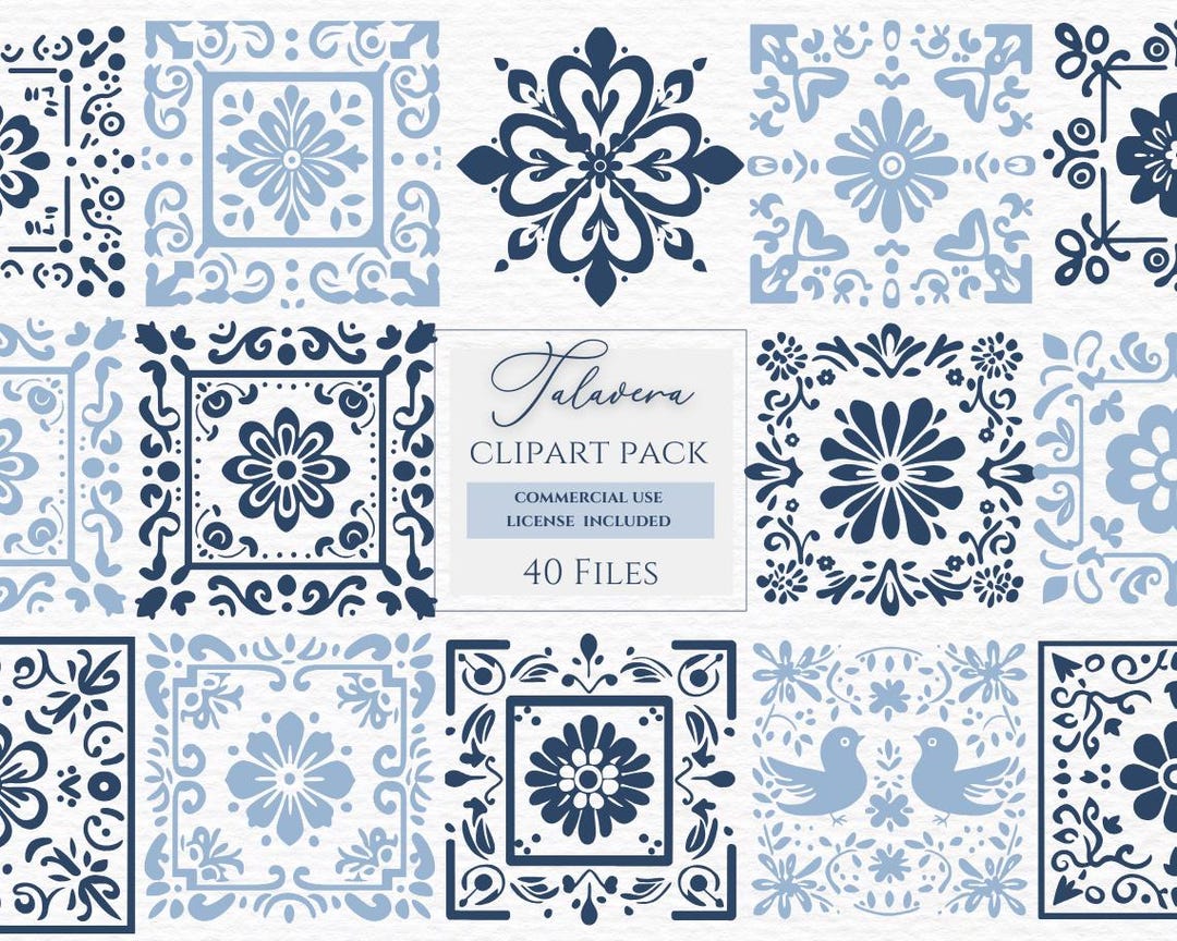 Mexican Talavera Clip Art Set, Mexicantalavera, Clipart ...