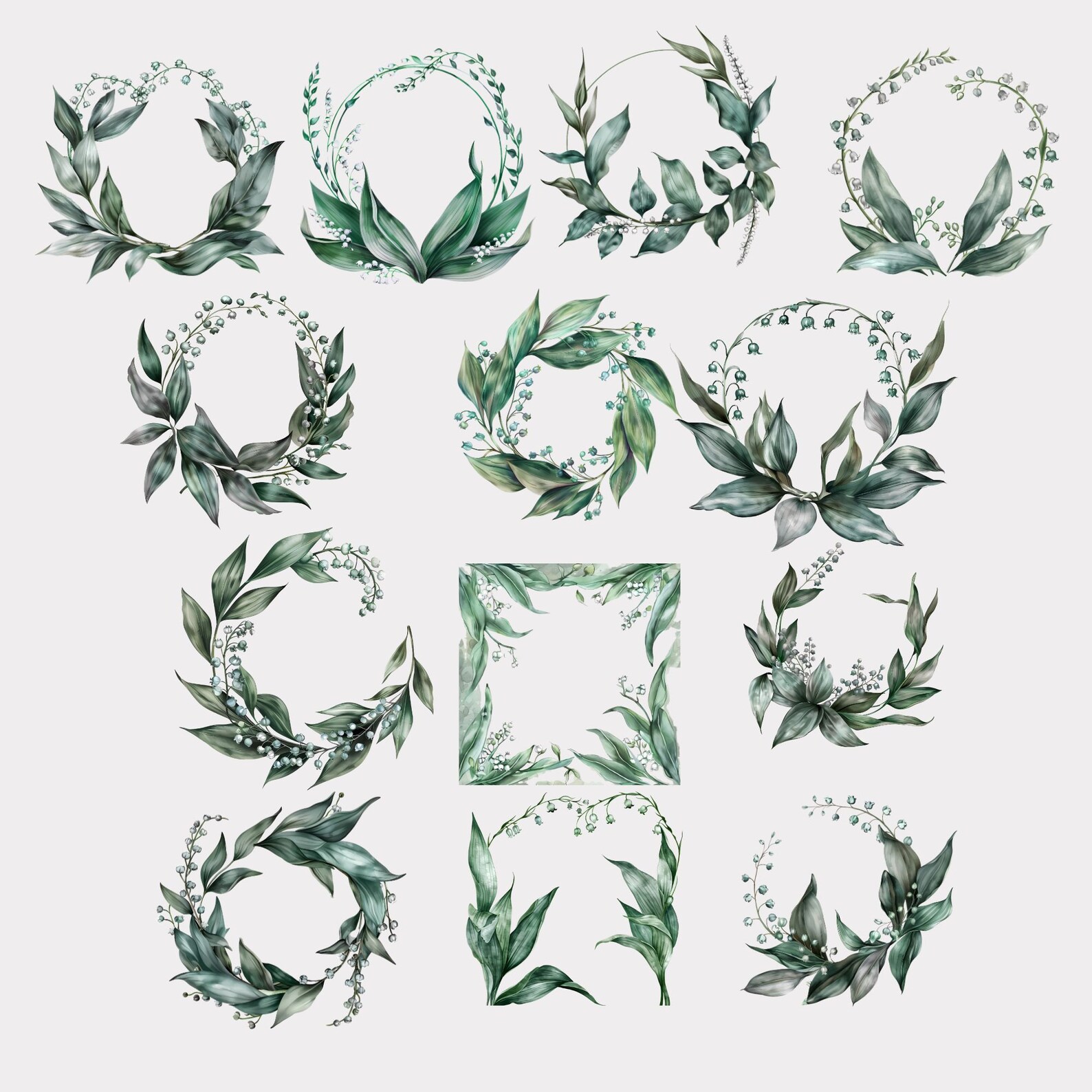 Lily of Valley Clipart, Lilly of the Valley Frames and Wreaths ...