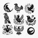 Folk Art Crow Png, Scandinavian, Silhouettes, Nordic Folk Art, Crow ...