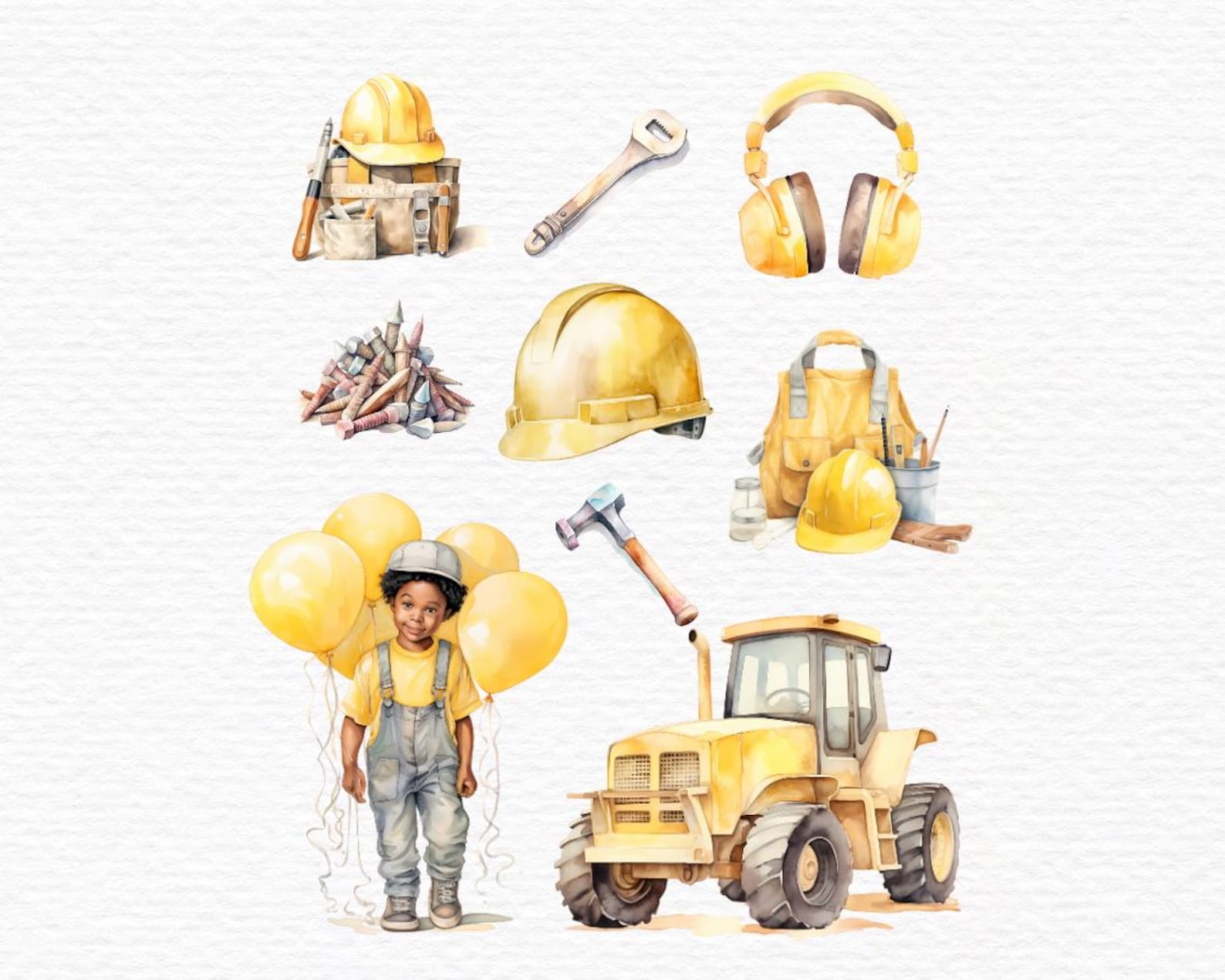 Construction Party Crew Clipart, Construction Crew, Construction Party ...
