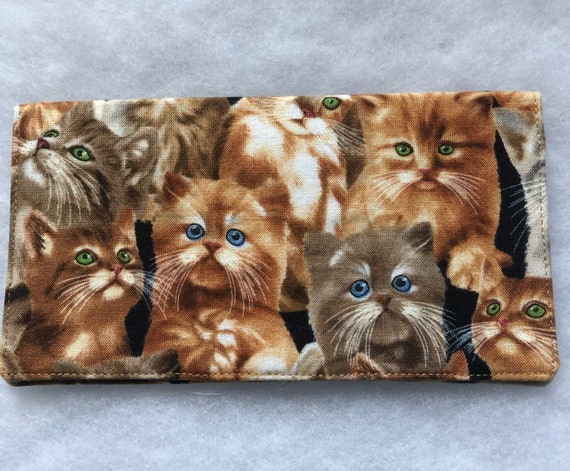 Checkbook Cover Cute Cats kitties | Etsy