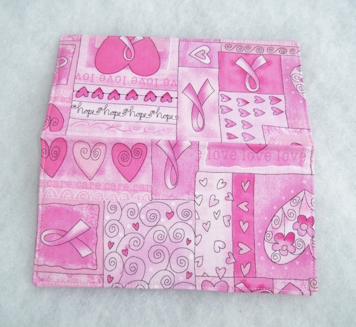 Checkbook Cover - Breast Cancer Awareness Pink - Etsy