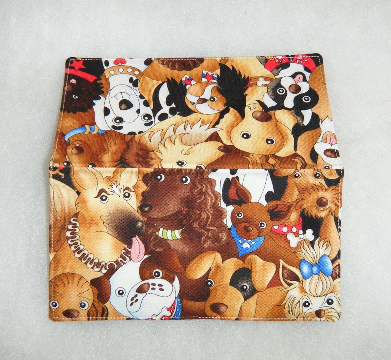 Checkbook Cover - Happy Dogs - Etsy
