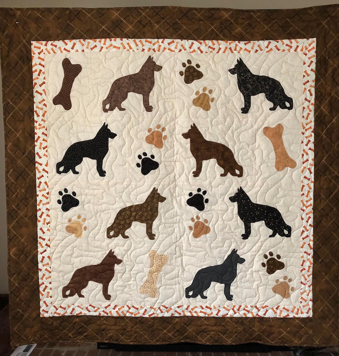 German Shepherd Quilt Size Throw Size 55 X 55 Inches - Etsy