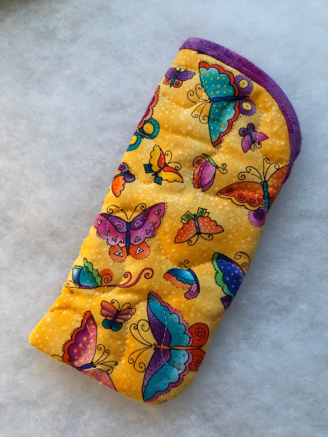 Quilted Sunglass/eyeglass Case - Laurel Burch Butterflies - Etsy