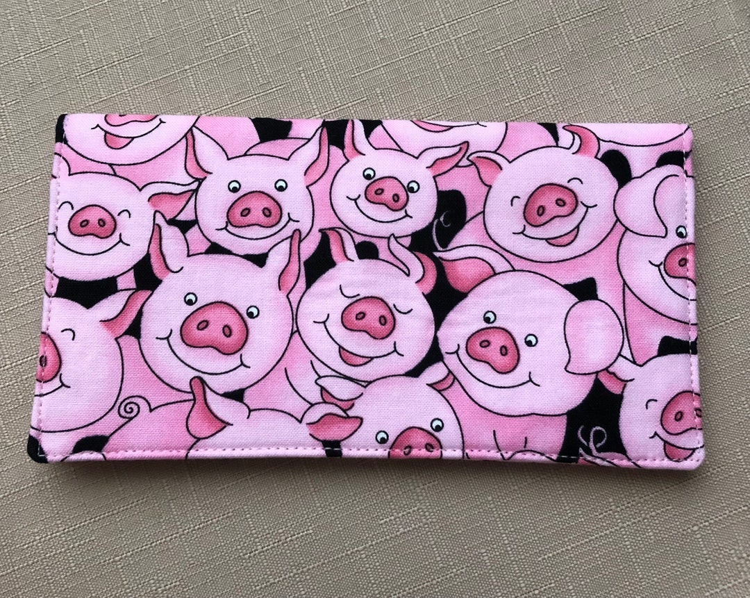 Pink Pigs - Checkbook Cover … Last One - Etsy