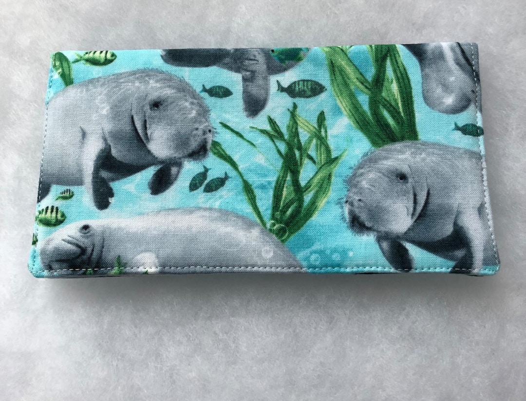 Checkbook Cover - Manatees - Etsy