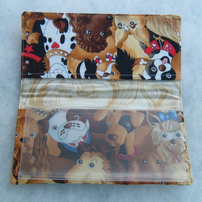 Checkbook Cover Dog Chase - Etsy