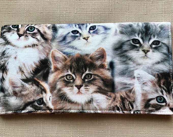 Checkbook Cover Laurel Burch New 2019 Fabric Frolicking Felines Purse ...