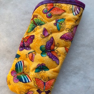 Quilted Sunglass/eyeglass Case - Laurel Burch Butterflies - Etsy