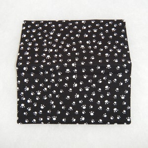 Checkbook Cover - Black With White Pawprints - Etsy