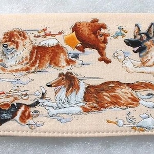 Checkbook Cover - Dog Chase - Etsy