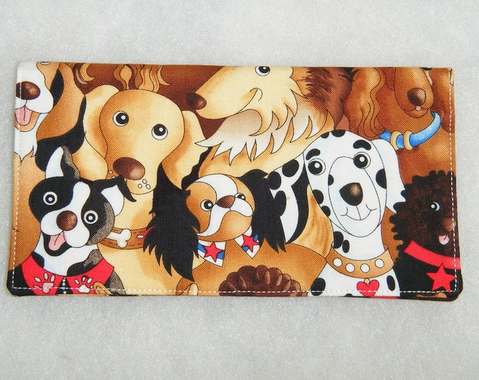 Checkbook Cover - Happy Dogs - Etsy