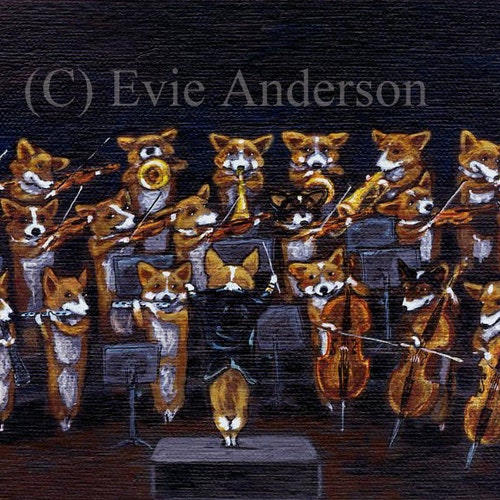 Evie Anderson Welsh Corgi Art SIGNED PRINT sunday - Etsy