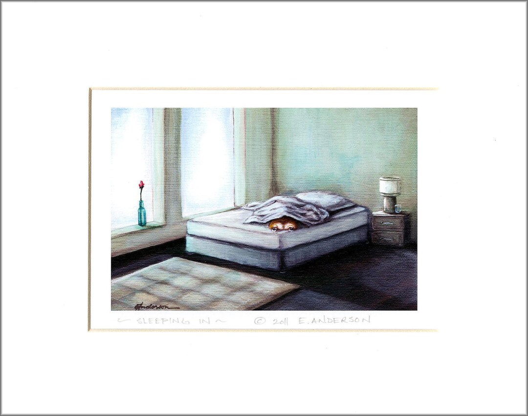 Evie Anderson Welsh Corgi Art SIGNED PRINT "sleeping In" (signed ...