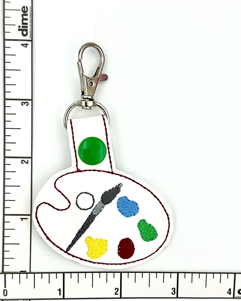 Buy Artist Paint Palette Vinyl Snap Tab Keychain Craft Key Fob Art ...