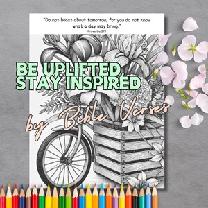 50 Adult Coloring Book With Bible Verses From Proverbs, Printable ...
