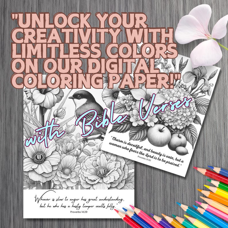 50 Adult Coloring Book With Bible Verses From Proverbs, Printable ...