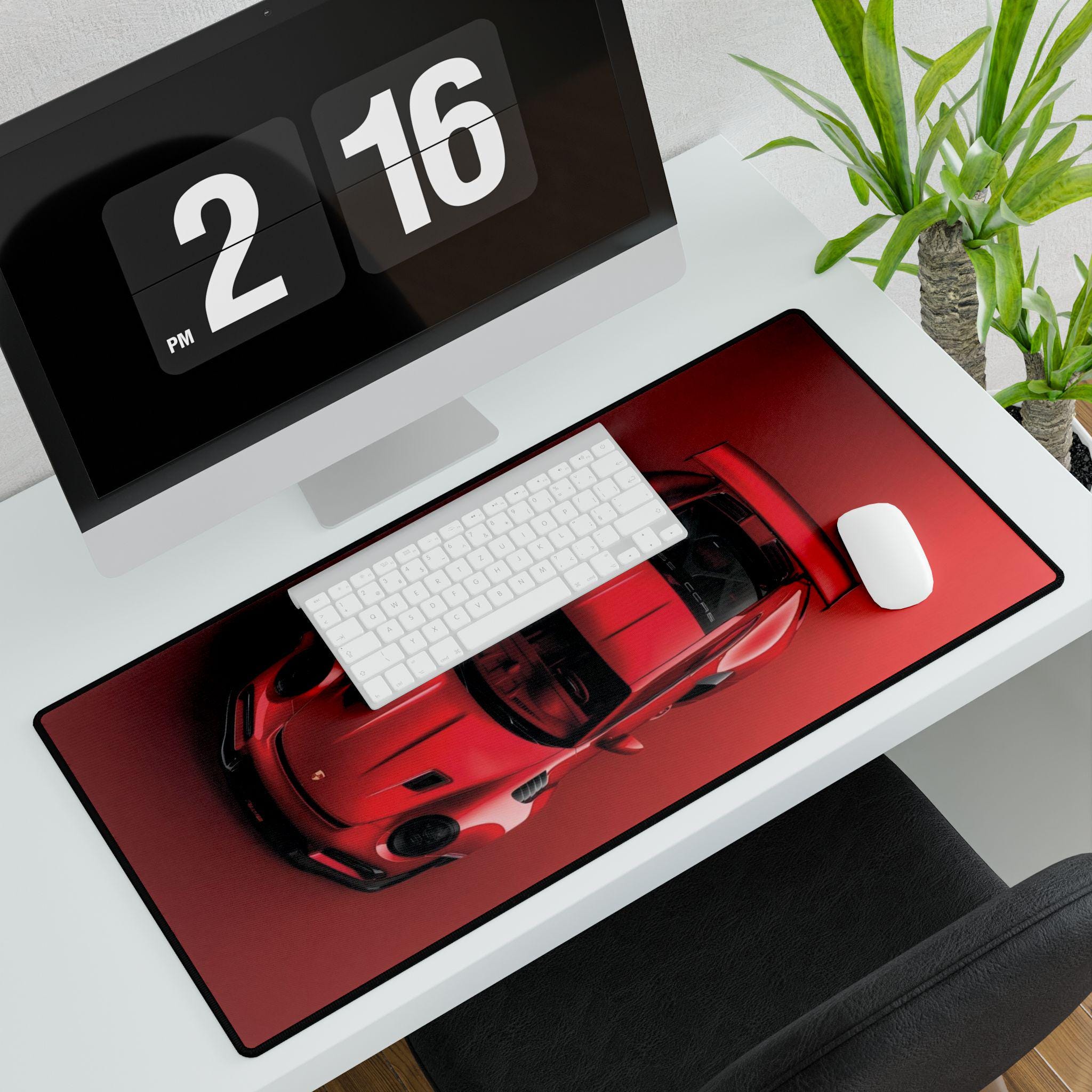 Mousepad, Red Porsche Gaming Desk Mat, Large Smooth Surface Non Slip ...