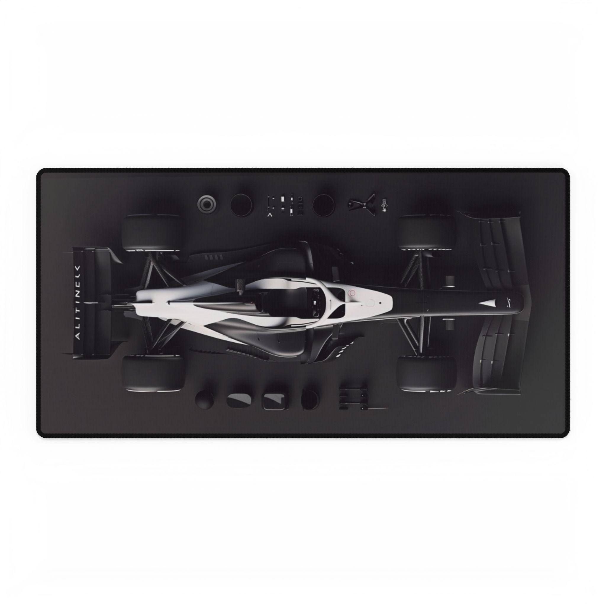 F1 Racing Gaming Mousepad - Black Formula 1 Car Desk Mat - Smooth ...