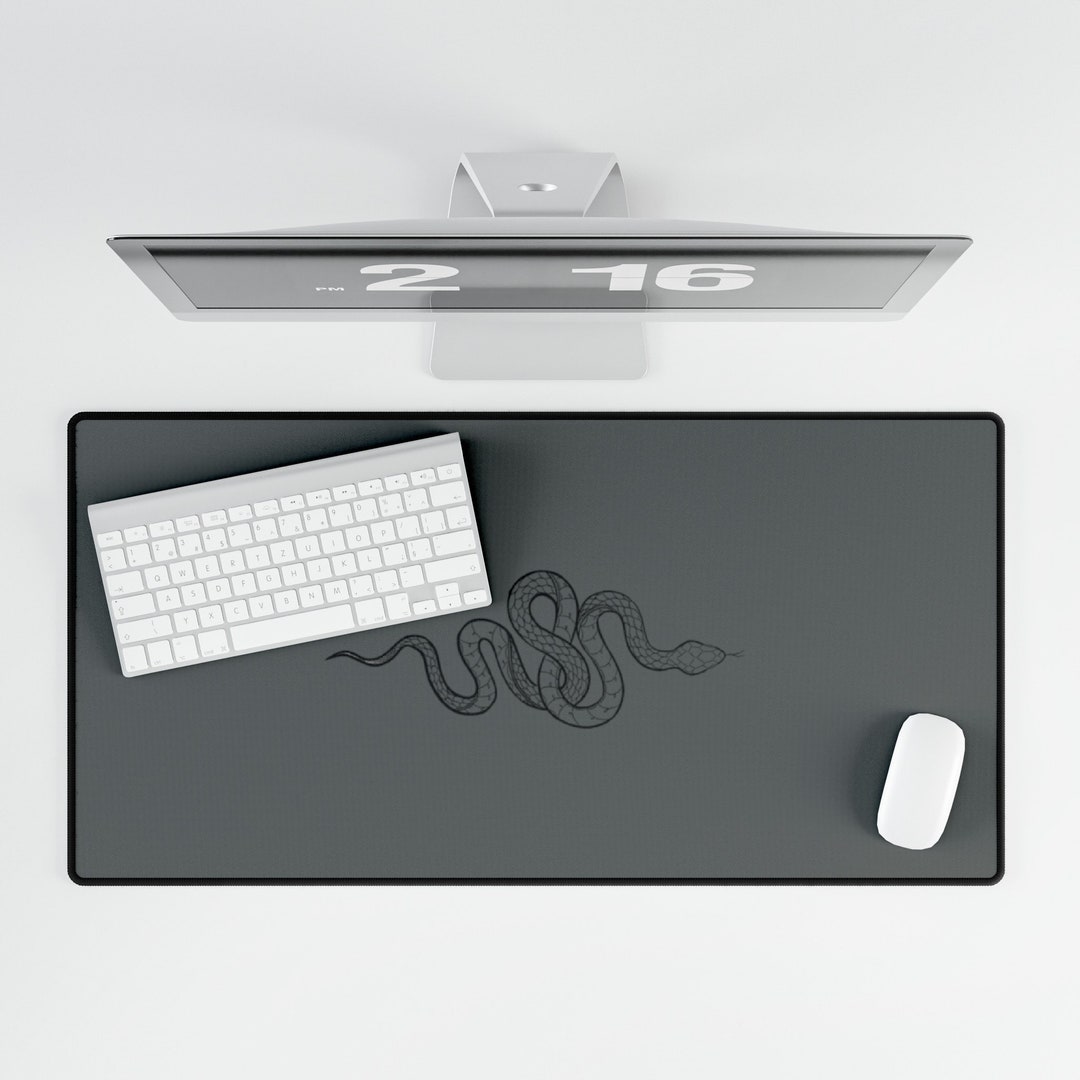 Gaming Mouse Pads/desk Mats, Snake Design, Grey Background - Etsy