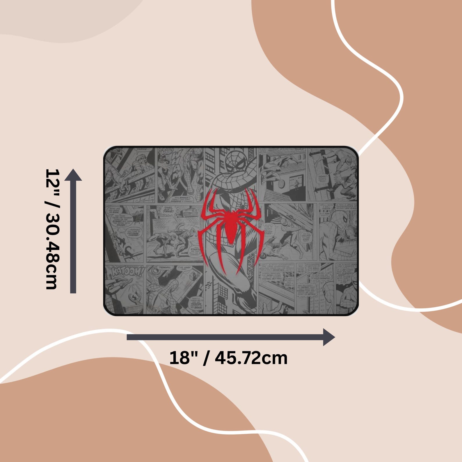 Spiderman Comic Gaming Mousepad Desk Mat, Non-slip Base, Large Mousepad ...
