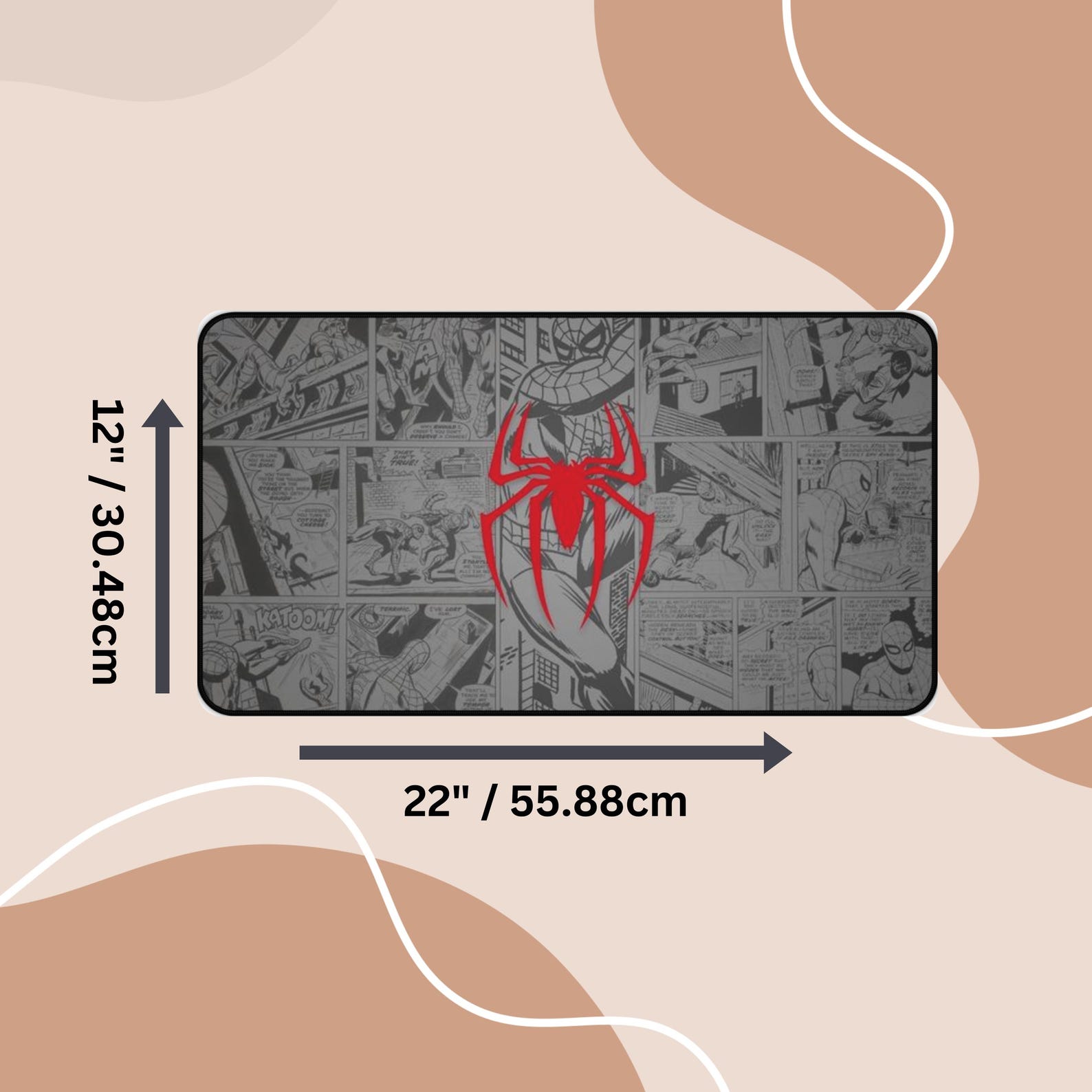 Spiderman Comic Gaming Mousepad Desk Mat, Non-slip Base, Large Mousepad ...