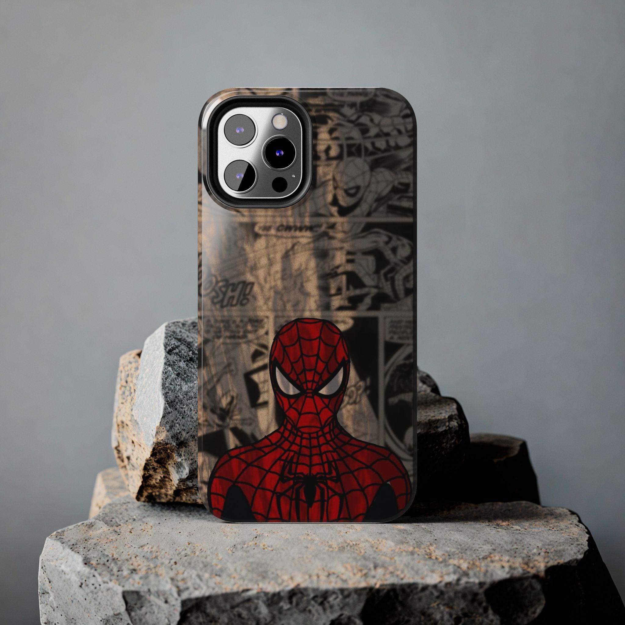 Spiderman Comic Tough Phone Case, iPhone 11-16, Samsung Case ...