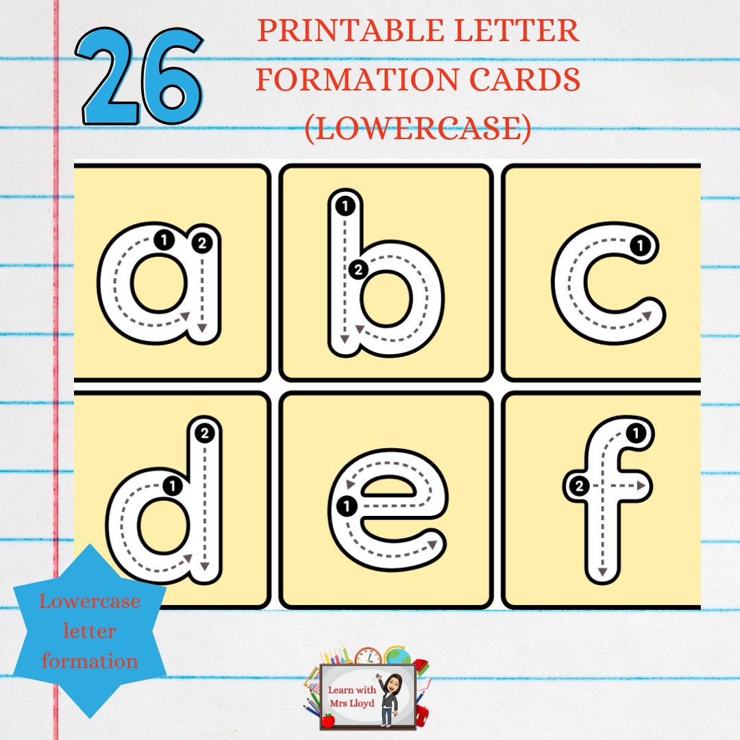 Letter Formation Lowercase Letter Flashcards Learning Resources Early ...