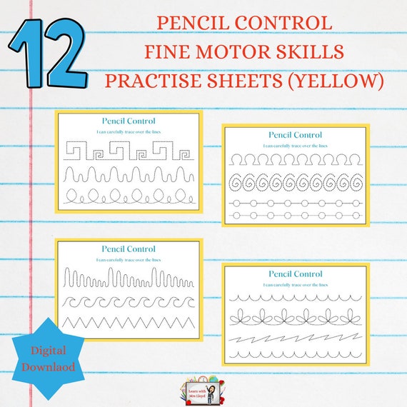 Fine Motor Control Worksheets Trace Line Worksheet With Robots For