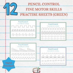 Pencil Control Worksheets, Fine Motor Skills Practise, Preschool Line ...
