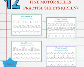 Pencil Control Worksheets, Fine Motor Skills Practise, Preschool Line ...