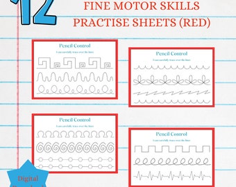 Pencil Control Worksheets, Fine Motor Skills Practise, Preschool Line ...