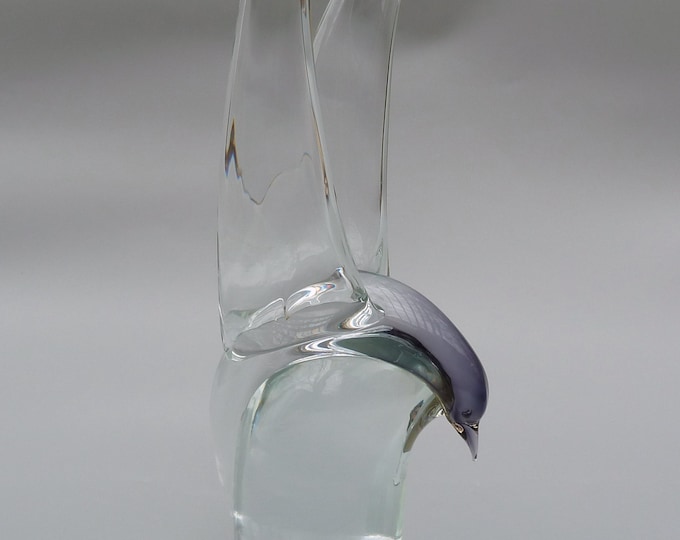 Seguso Murano Glass Bird Sculpture,signed Livio Seguso Flying Tern ...