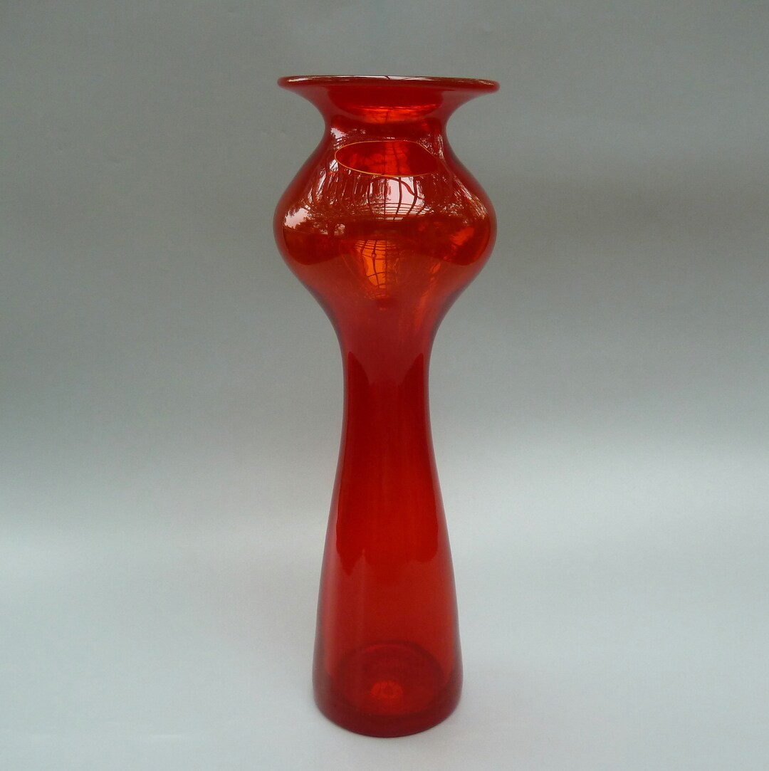 Greenwich Flint Craft Glass Vase Tom Connally Glass - Etsy