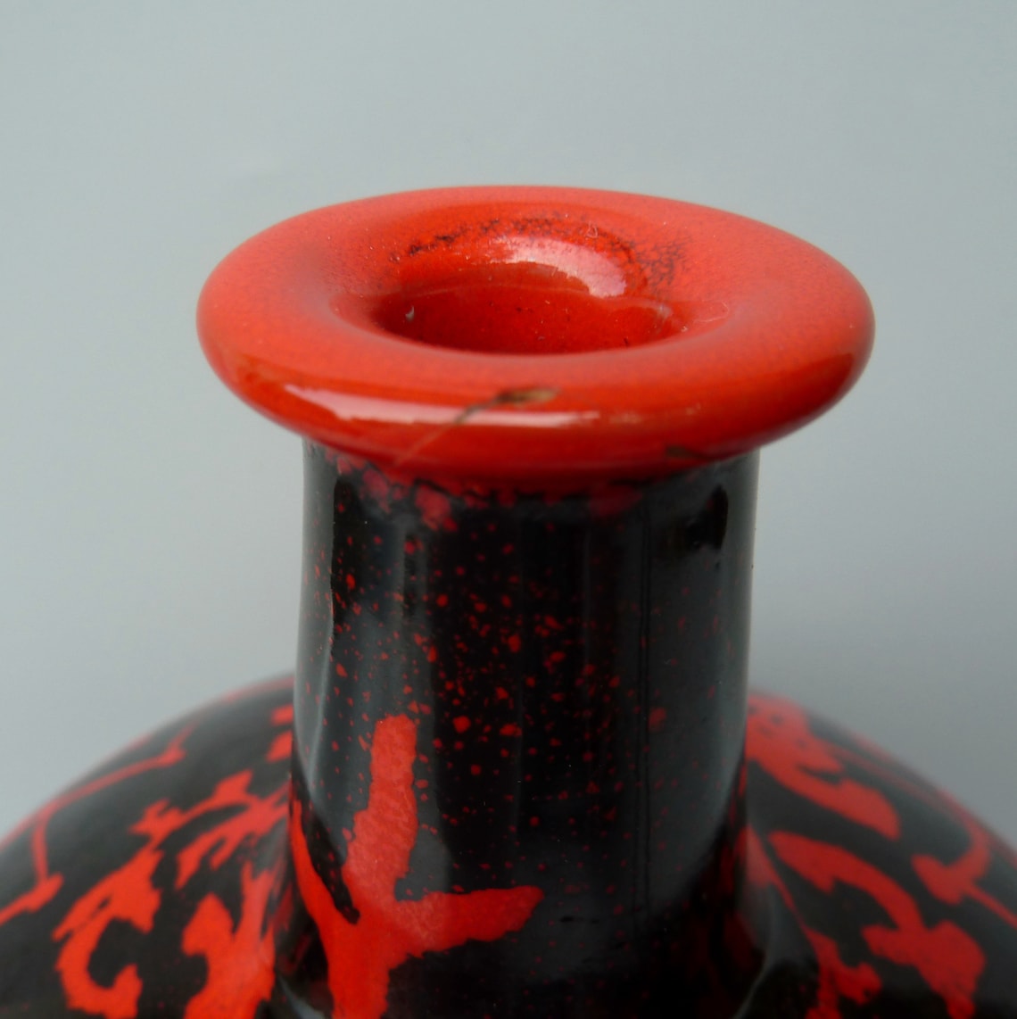 Alvino Bagni Vase, Bagni Pottery Vase, Bagni for Raymor Pottery,red ...