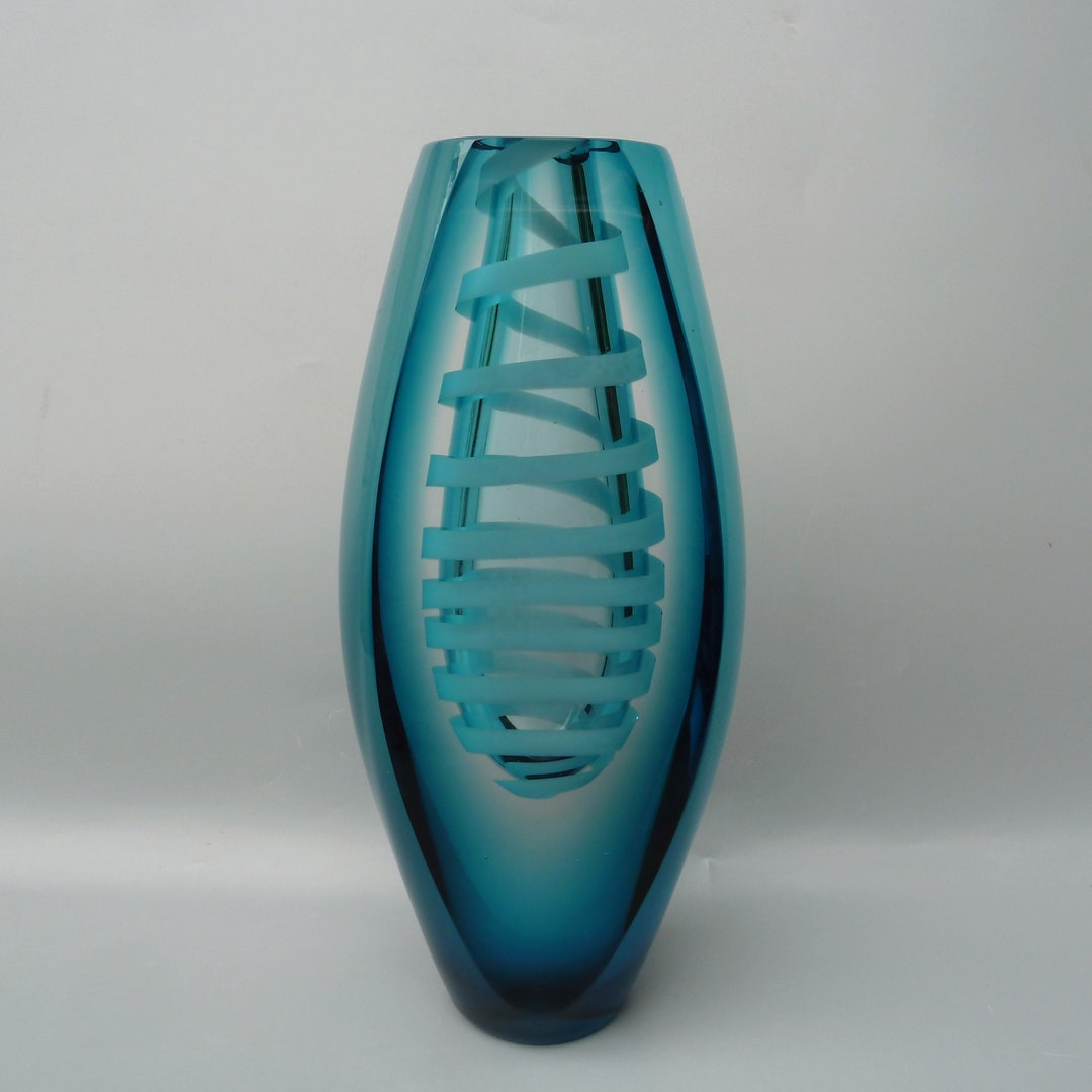 Pavel Havelka Art Glass Vase Havelka Ribbon Vase Czech Art - Etsy