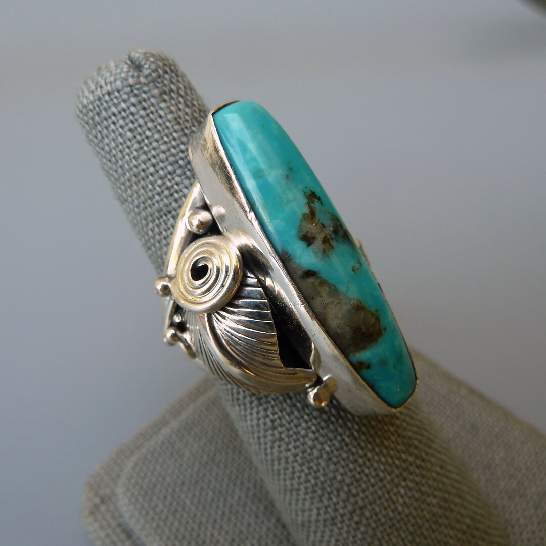 Darrell Morgan Navajo Turquoise Ring, Native American Turquoise Ring ...
