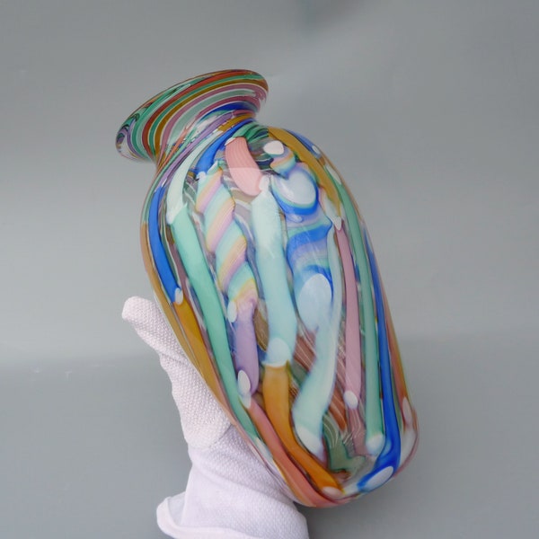 Spatter Glass Vase - Etsy