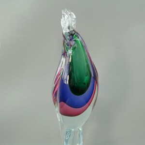 Alberto Tosi Murano Sommerso Glass Cockatoo Sculpture Signed, Murano ...