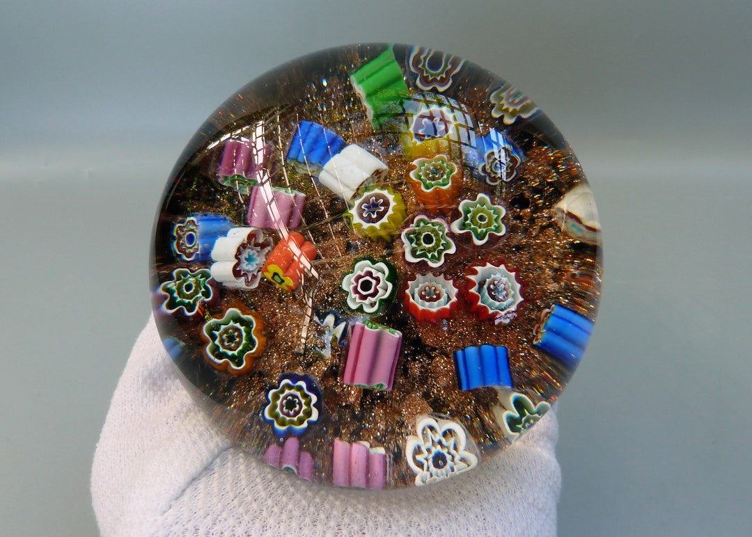 Murano Scattered Canes Paperweight, Murano Murrine Paperweight, ALT ...