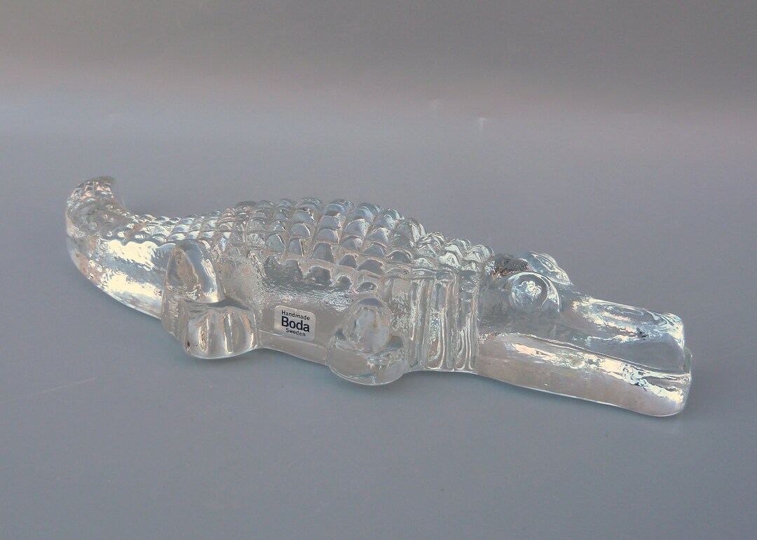 Kosta Boda Glass Alligator Figurine,kosta Boda Zoo Series, Bertil ...