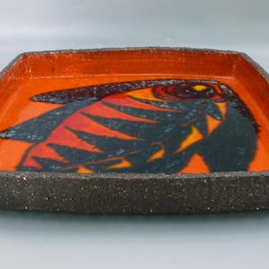 Thomas Toft Square Ceramic Bowl With Fish Motif,danish Ceramic Dish ...