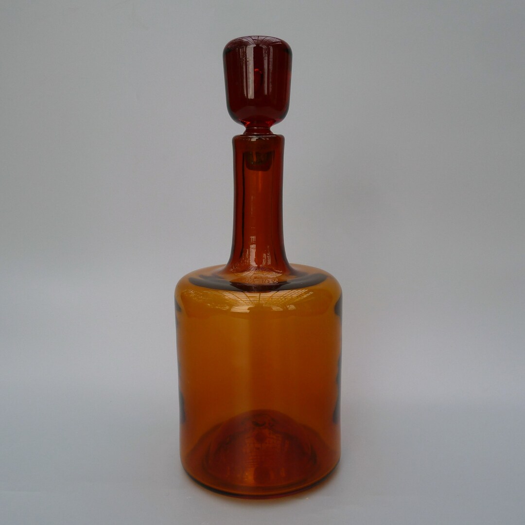 Blenko Glass Decanter With Stopper, Joel Myers Design Decanter, Blenko ...