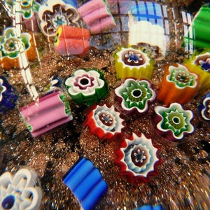 Murano Scattered Canes Paperweight, Murano Murrine Paperweight, ALT ...