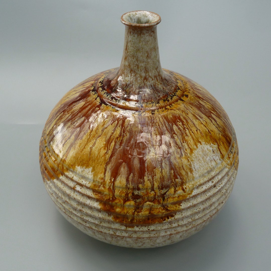 Alvino Bagni Vase,alvino Bagni Pottery,bagni Ceramic Vase, Drip Glaze ...