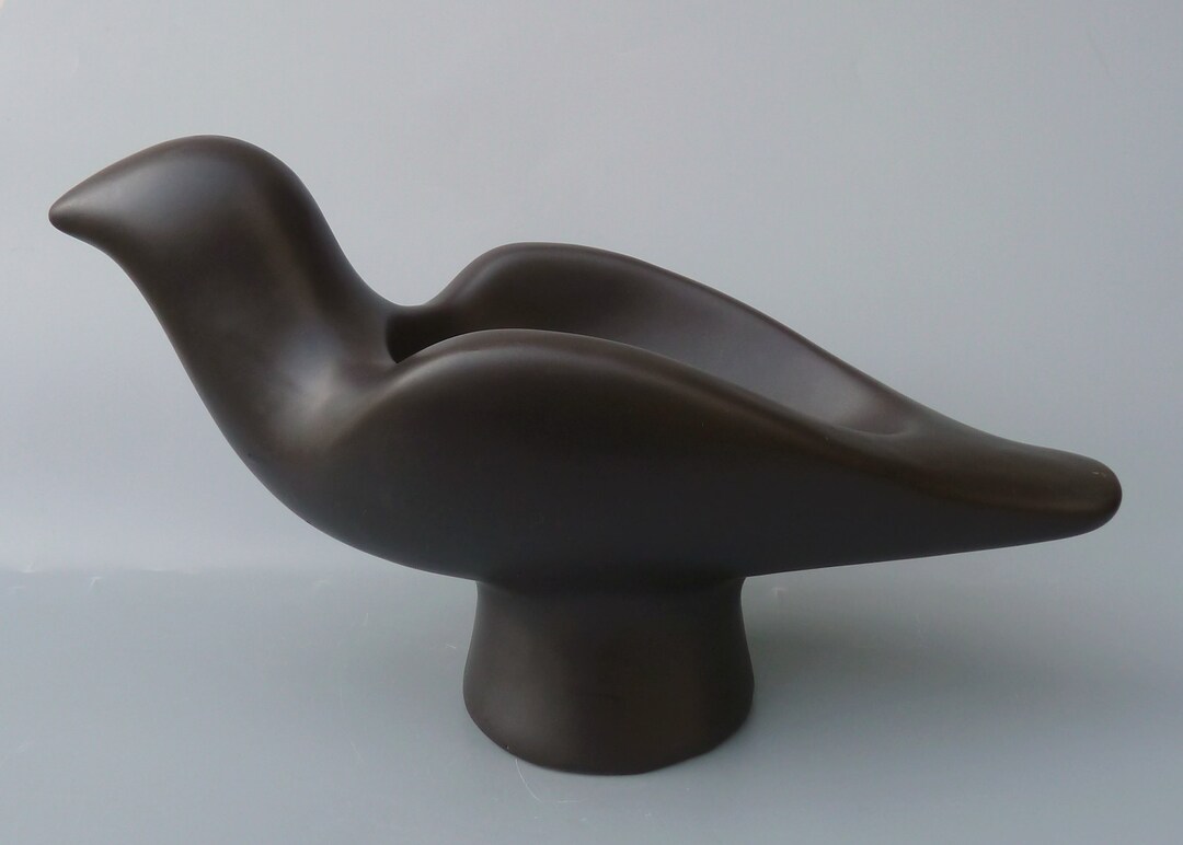 Modern Abstract Ceramic Dove Figurine, Andre Baud Style Pottery Bird ...
