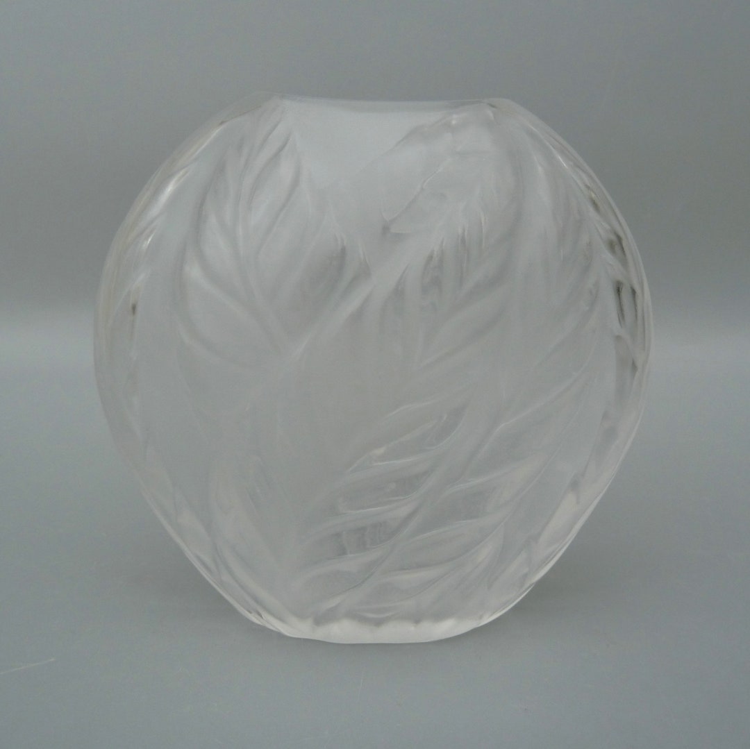 Lalique Fern Vase, Lalique Filicaria Vase, Lalique Leaf Design Vase ...