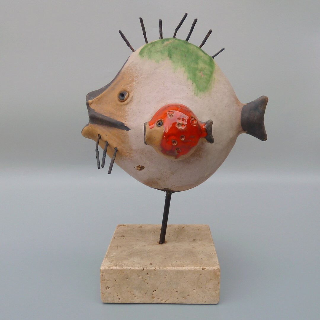 Gli Etruschi Fish Sculpture,italian Pottery, Raymor Pottery Fish,gli ...