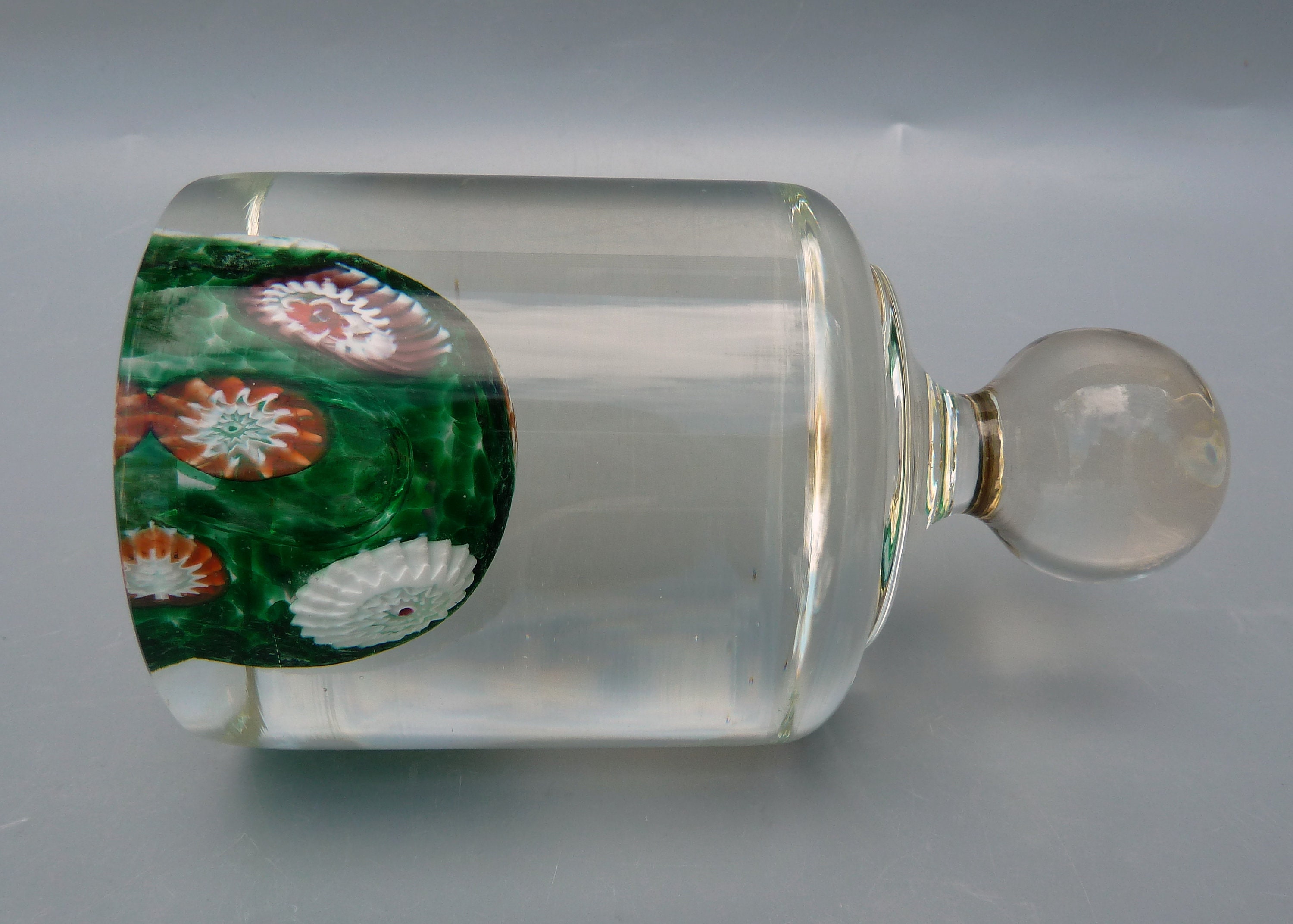 Murrine Flower Paperweight Inverted Bubble Murano Glass Paperweight ...